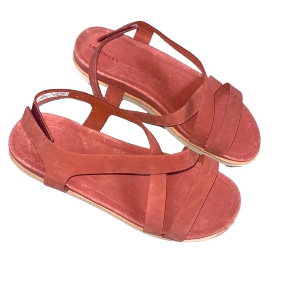 Merrell | Shoes | Merrell Backstrap Sandals Redwood Sling Back Strappy ...